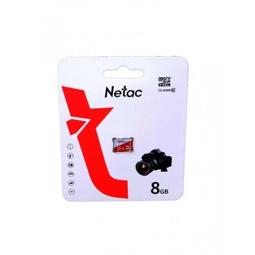 Карта памяти 8Gb - Netac MicroSD P500 Eco Class 10 NT02P500ECO-008G-S (Оригинальная!)