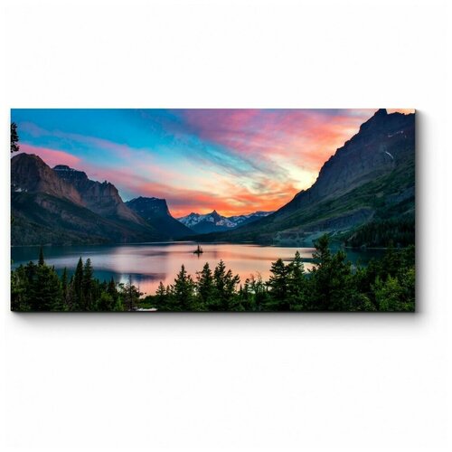 Модульная картина Красочный закат над озером Святой Марии 140x70