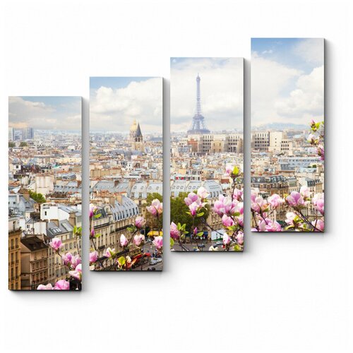 Модульная картина Весна в Париже 100x86