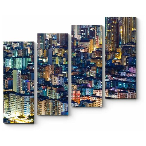 Модульная картина Пейзаж засыпающего Гонконга100x86