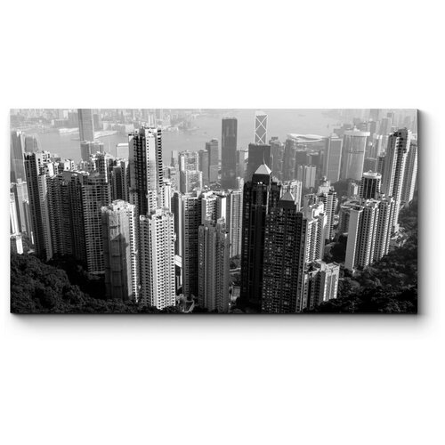 Модульная картина Монохромный Гонконг200x100