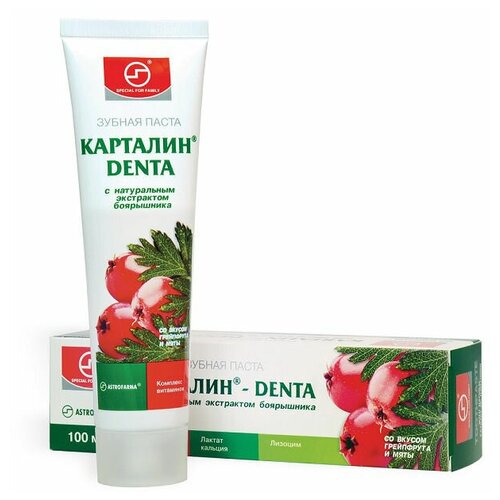 Зубная паста Карталин -Denta с экстрактом боярышника 100 мл
