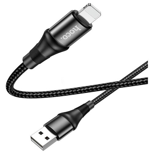 HOCO HC-34198 X50/ USB кабель Lightning/ 1m/ 2.4A/ Нейлон/ Black