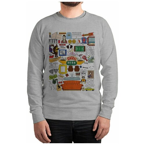Свитшот DS Apparel, размер S, серый