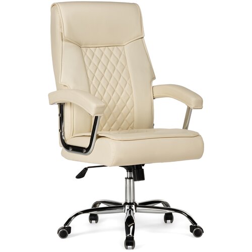 Компьютерное кресло Woodville Darin ромбы офисное, обивка: искусственная кожа, цвет: cream