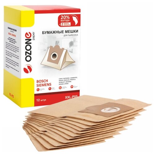 Мешки бумажные 12 шт + 2 микрофильтра для пылесоса SIEMENS VSZ40000 - VSZ49999