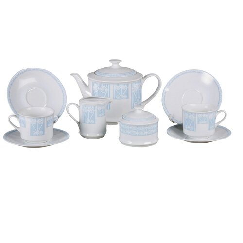 Чайный сервиз на 6 персон 15 предметов Leander "Сабина /Синий орнамент" / 159127