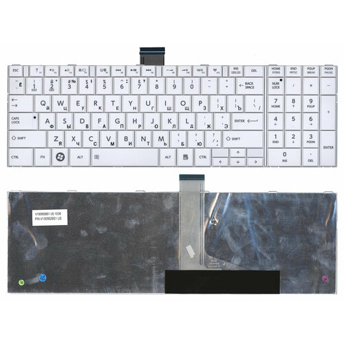 Клавиатура для ноутбука Toshiba Satellite C855 белая