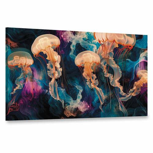 Интерьерная картина 100х60 "Медуза в сумеречной тишине"