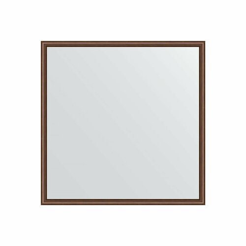 Зеркало настенное EVOFORM в багетной раме орех, 68х68 см, для гостиной, прихожей, кабинета, спальни и ванной комнаты, BY 0654