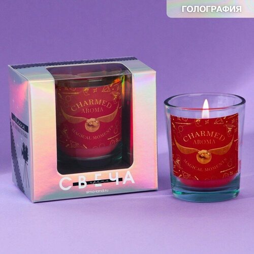 Зимнее волшебство Новогодняя свеча в стакане «Charmed aroma», аромат ваниль