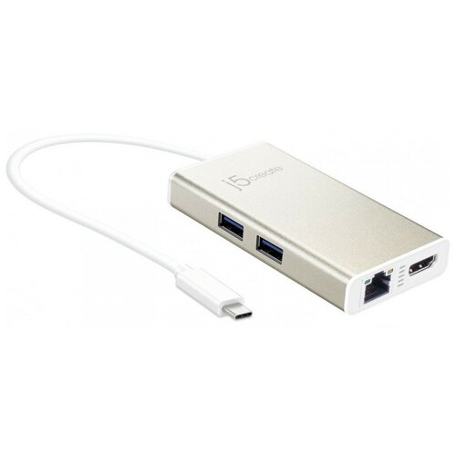 Мульти-переходник j5create USB-C с HDMI/Ethernet/USB 3.0 Type-A/PD 2.0