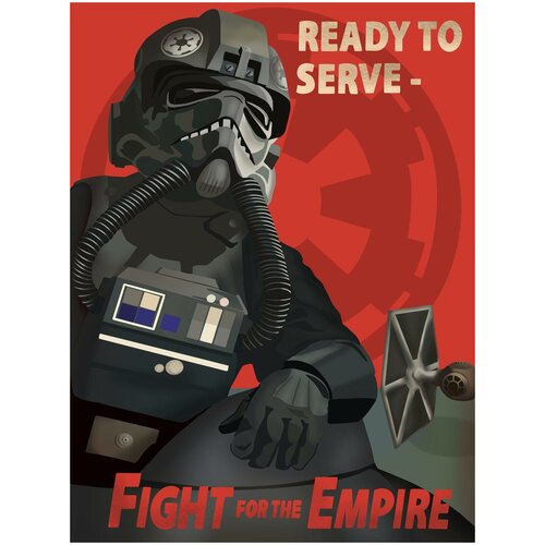 Постер / Плакат / Картина Звездные войны - На службе у Империи 40х50 см в раме