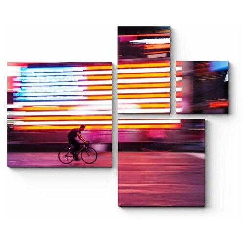 Модульная картина Велосипедист в движении162x135