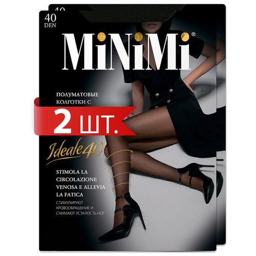 Колготки MiNiMi Ideale, 40 den, 2 шт., размер 3/M, черный