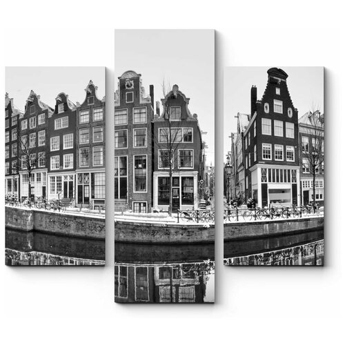Модульная картина Монохромный Амстердам 120x108