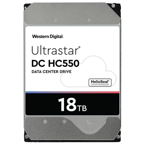 WD Жесткий диск WD SATA-III 18Tb 0F38467 WUH721818ALE6L4 Server Ultrastar DC HC550 (7200rpm) 512Mb 3.5" 0F38467