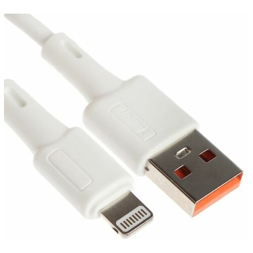 ONE DEPOT Кабель ONE DEPOT S33W, Lightning - USB, 2.4 А, 1 метр, силиконовая оплетка, белый