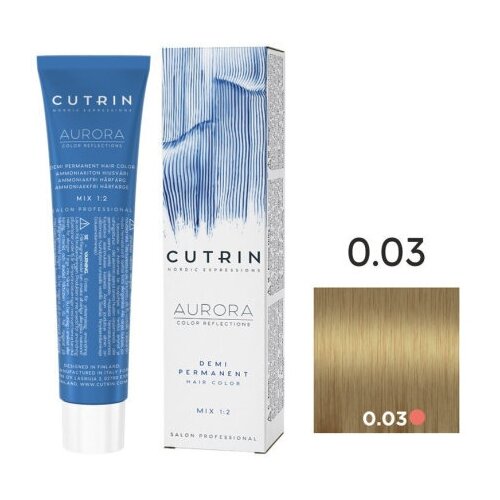 Cutrin AURORA Demi Безаммиачный краситель для волос, 0.03 Золото, 60 мл