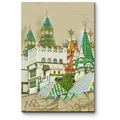 Модульная картина Измайловский Кремль , Москва 20x30