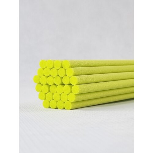 Фибровые палочки для ароматического диффузора желтые, 30 штук, 22 см/5 мм