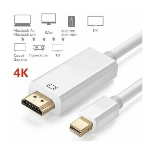 Mini DP-HDMI-4K кабель-адаптер 1,8 метра Displayport hdmi