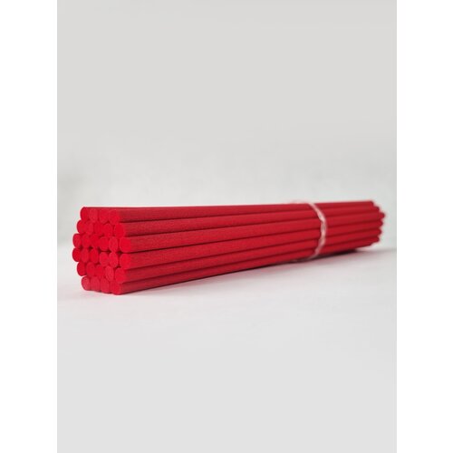 Фибровые палочки для ароматического диффузора красные, 30 штук, 22 см/5 мм