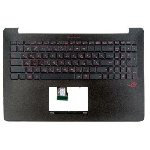 Клавиатура ZeepDeep для ноутбука Asus N501JW с топкейсом, черный с подсветкой без крепления под HDD [90NB0873-R32RU0]