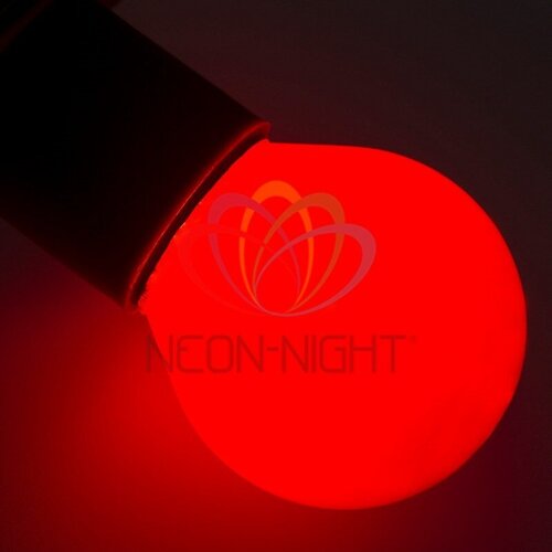 Лампа профессиональная накаливания декоративная ДШ цветная 10 Вт E27 для BL красный | код 401-112 | Neon-Night ( 1шт. )