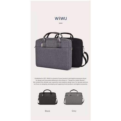 Сумка для ноутбука WiWU Minimalist Laptop Bag Pro 14" Серый