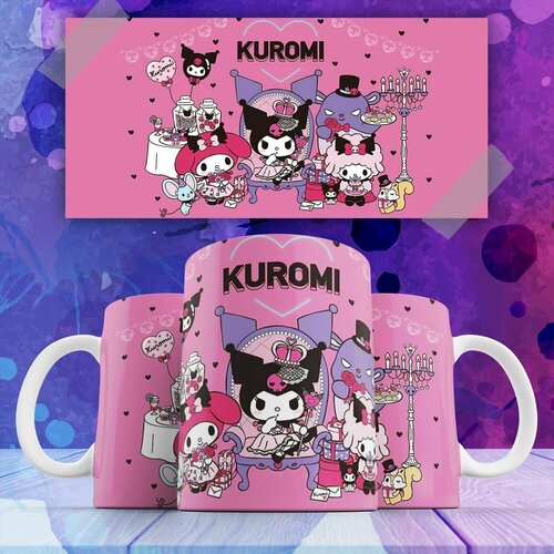 Кружка с принтом Хэллоу Китти Куроми Hello Kitty Kuromi