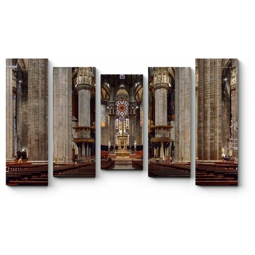 Модульная картина Внутри Миланского собора150x90