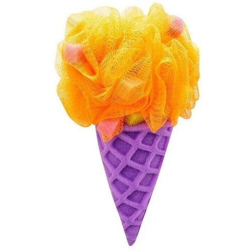 DOLCE MILK Мочалка мороженое фиолетовая/оранжевая