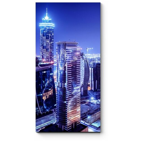 Модульная картина Дубай в сиянии ночных огней 20x40