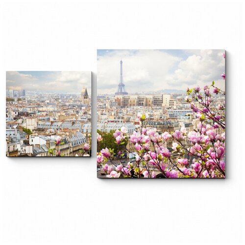 Модульная картина Весна в Париже 100x60