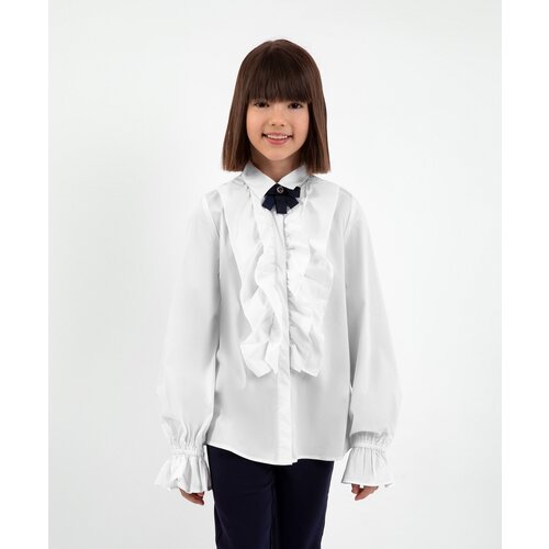 Блуза Gulliver, размер 122, белый