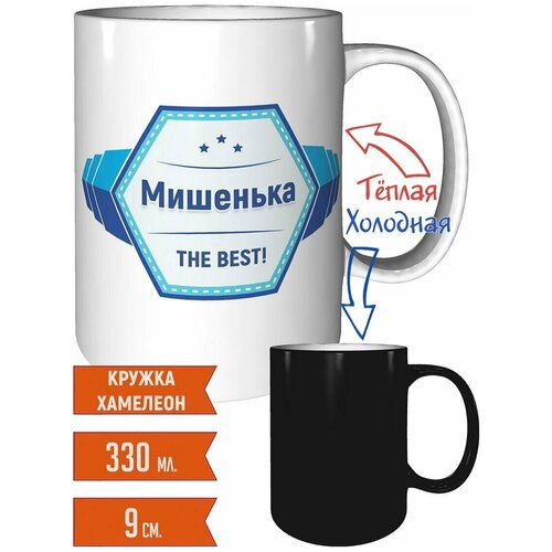 Кружка Мишенька - хамелеон, с изменением цвета.