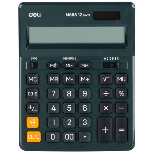 Калькулятор настольный Deli EM888F-green зеленый 12-разр.