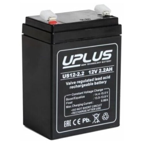 Аккумулятор (АКБ) UPLUS AGM Leoch US12-2,2 12V 2,2Ah для ИБП, стационарных установок 70/50/100 2,2 Ач (Юплас) АГМ