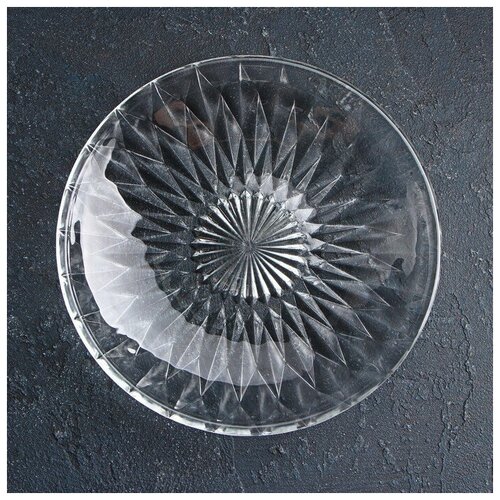 Тарелка стеклянная десертная Доляна «Лацио», d=20 см