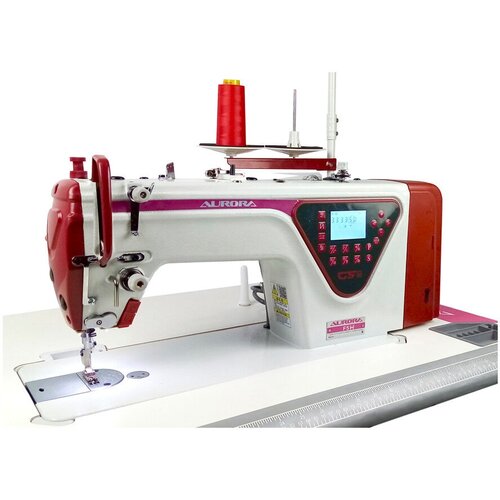 Промышленная прямострочная швейная машина Aurora F5 для легких и средних тканей cо стандартным столом