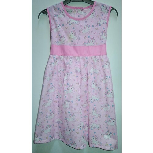 Платье Demavi, размер 98, белый, розовый