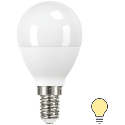 Лампа светодиодная Lexman P45 E14 175-250 В 7 Вт матовая 600 лм теплый белый свет. Набор из 2 шт.