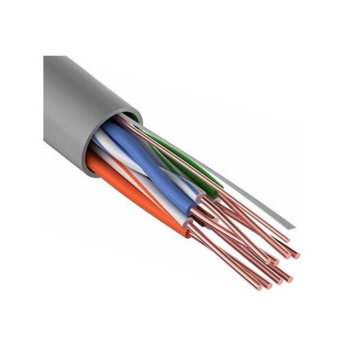 Кабель UTP PROconnect 01-0052-25 4PR 24AWG, CU (медь), CAT5E, 100 МГц, PVC, серый, бухта 25 м, катушка