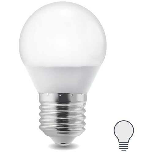 Лампа светодиодная E27 220-240 В 6 Вт шар матовая 600 лм нейтральный белый свет
