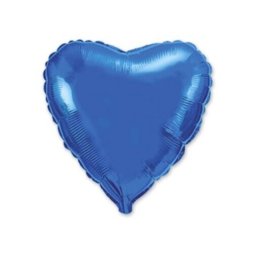 Воздушный шар Ф Б/РИС 32" сердце Металлик Blue(FM)
