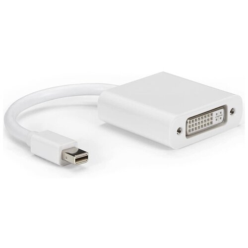 Видео адаптер переходник mini DisplayPort на DVI - белый, кабель 0.25м