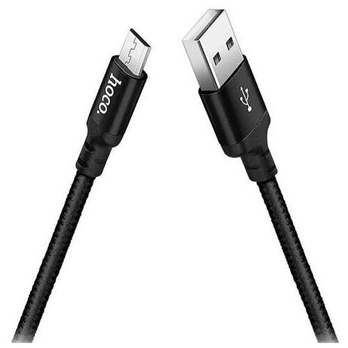 Кабель Hoco X14 Times Speed, microUSB - USB, 2 А, 1 м, черный