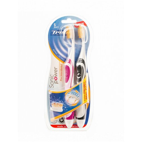 Электрическая зубная щетка Sonicpower akku, 2 шт.(661864-Grey-Pink)