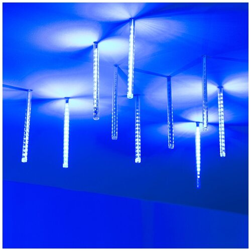 Светодиодная гирлянда ARD-ICEFALL-CLASSIC-D12-200-10PCS-CLEAR-32LED-LIVE BLUE (230V, 10.5W) (Ardecoled, IP65)